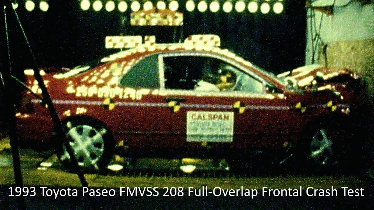 1993-1995 Toyota Paseo Coupe FMVSS 208 Full-Overlap Frontal Crash Test ...