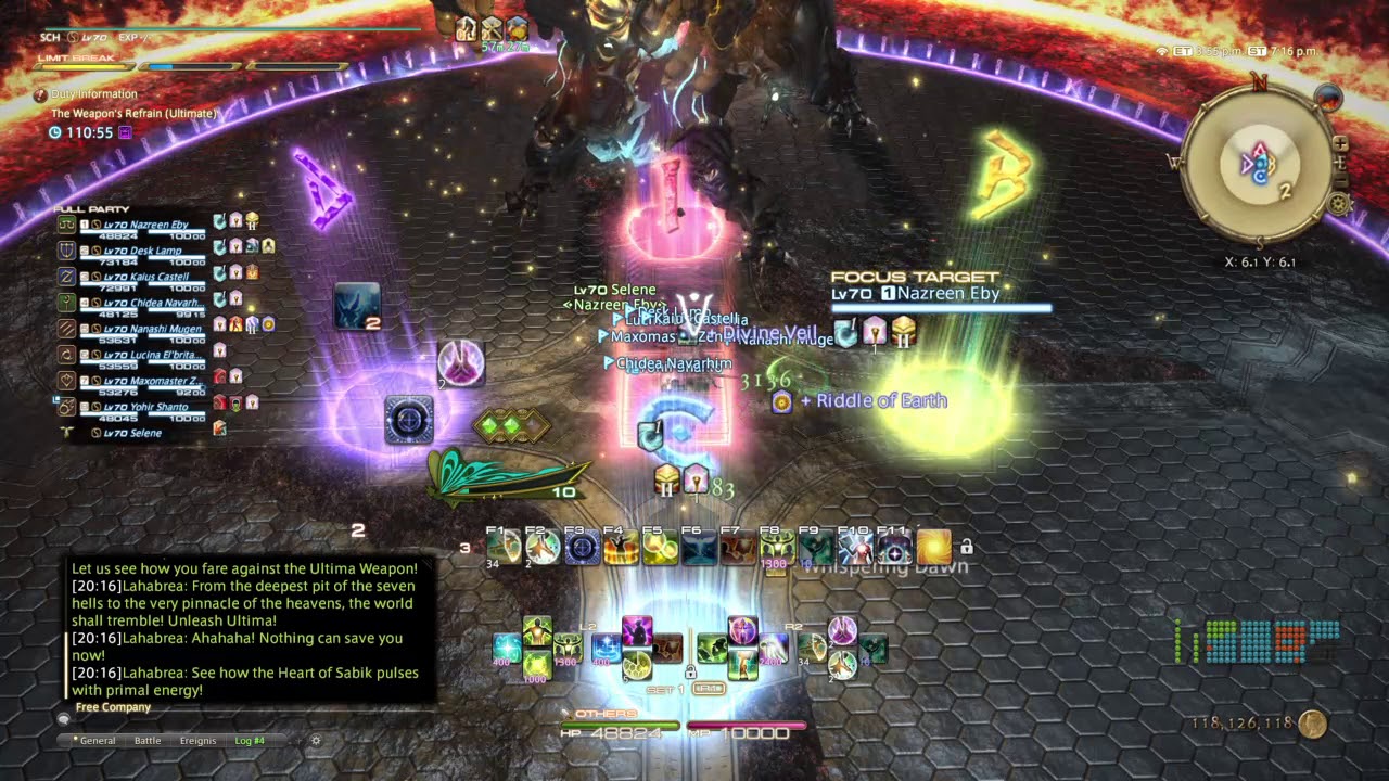 FINAL FANTASY XIV Ultima Weapon (Ultimate) UWU clear 5.1 SCH - YouTube