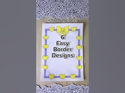 6 Easy front page design for school projects and idea note journals ...