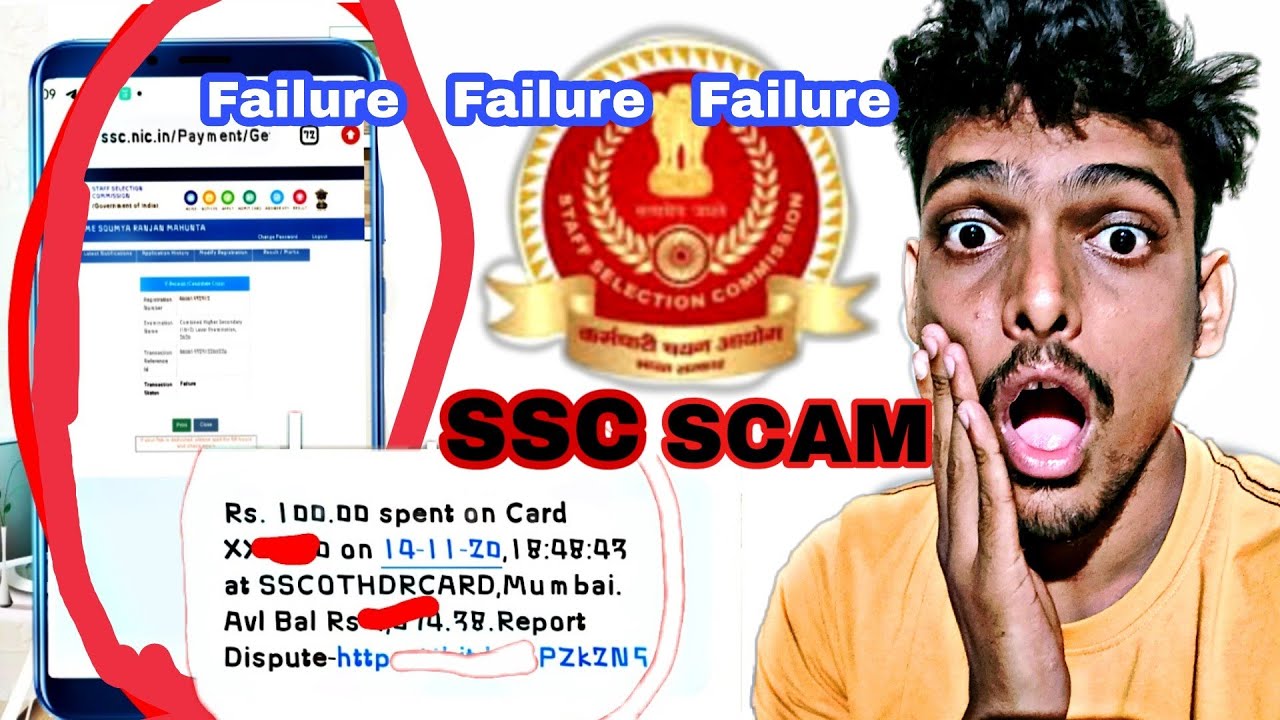 SSC payment failure problem Live watch before paying - YouTube