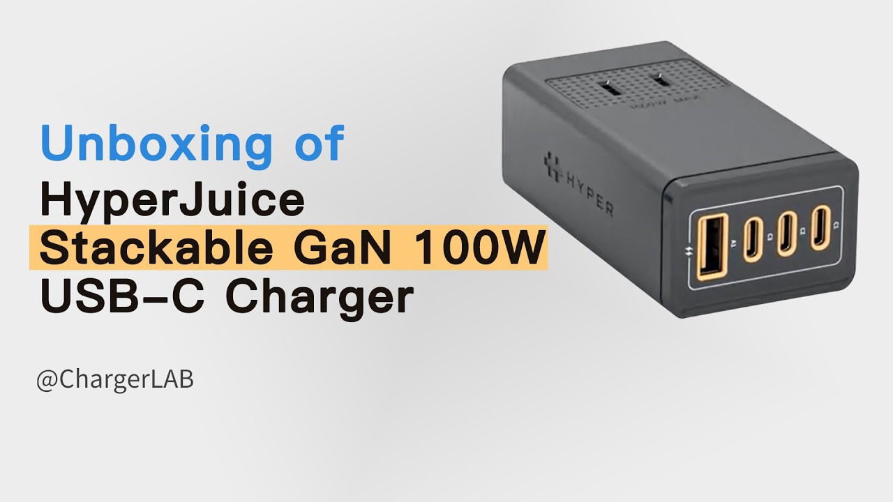 Unboxing of HyperJuice Stackable GaN 100W USB-C Charger - YouTube