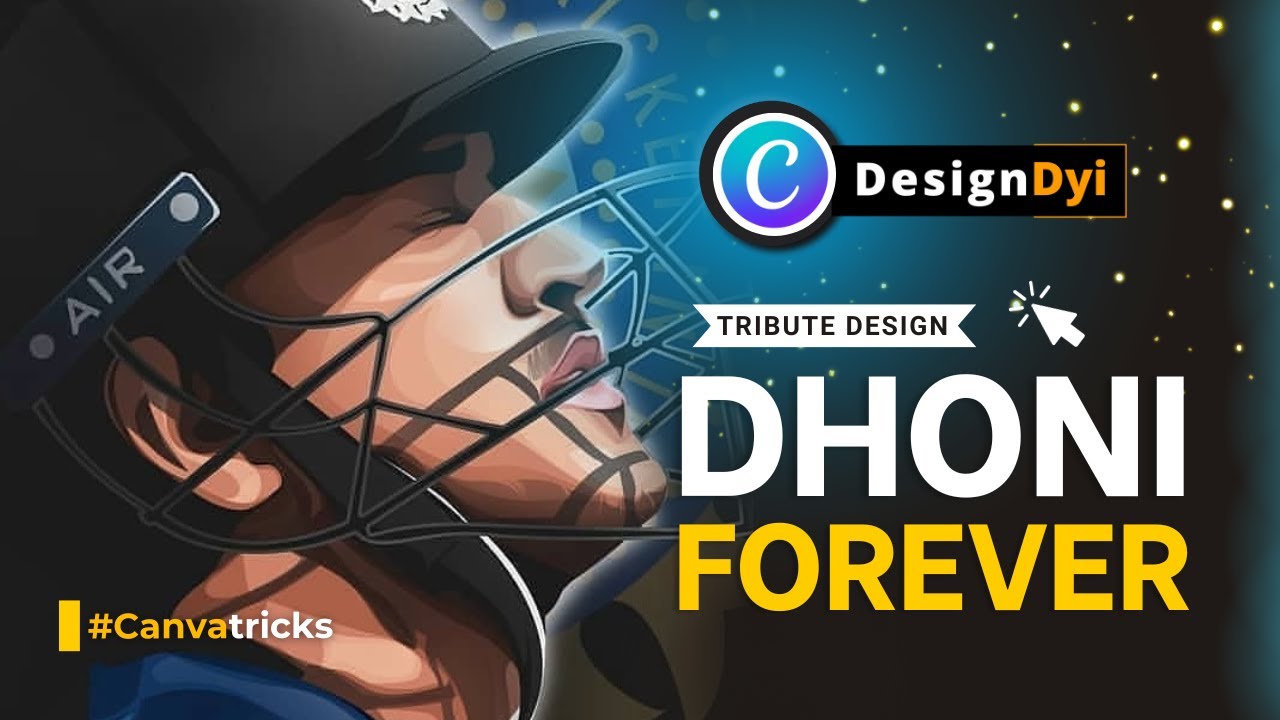 Canva Editing || Dhoni Forever Tribute Poster || DesignDiy - YouTube