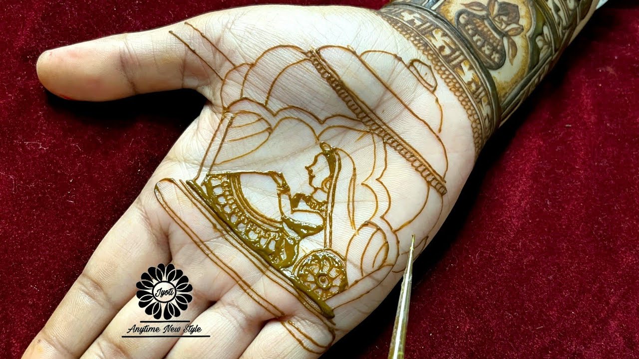 Mehandi design me doli kaise banaye |how to make doli in bridal mehndi ...