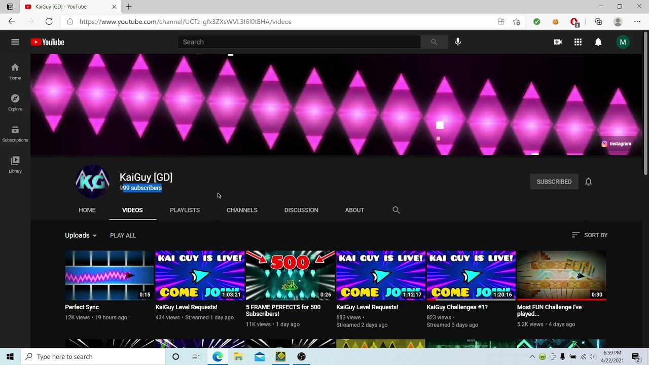 Kaiguy GD's 1000th subscriber. - YouTube