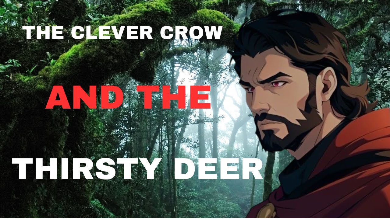English story - The Clever Crow and the Thirsty Deer - YouTube