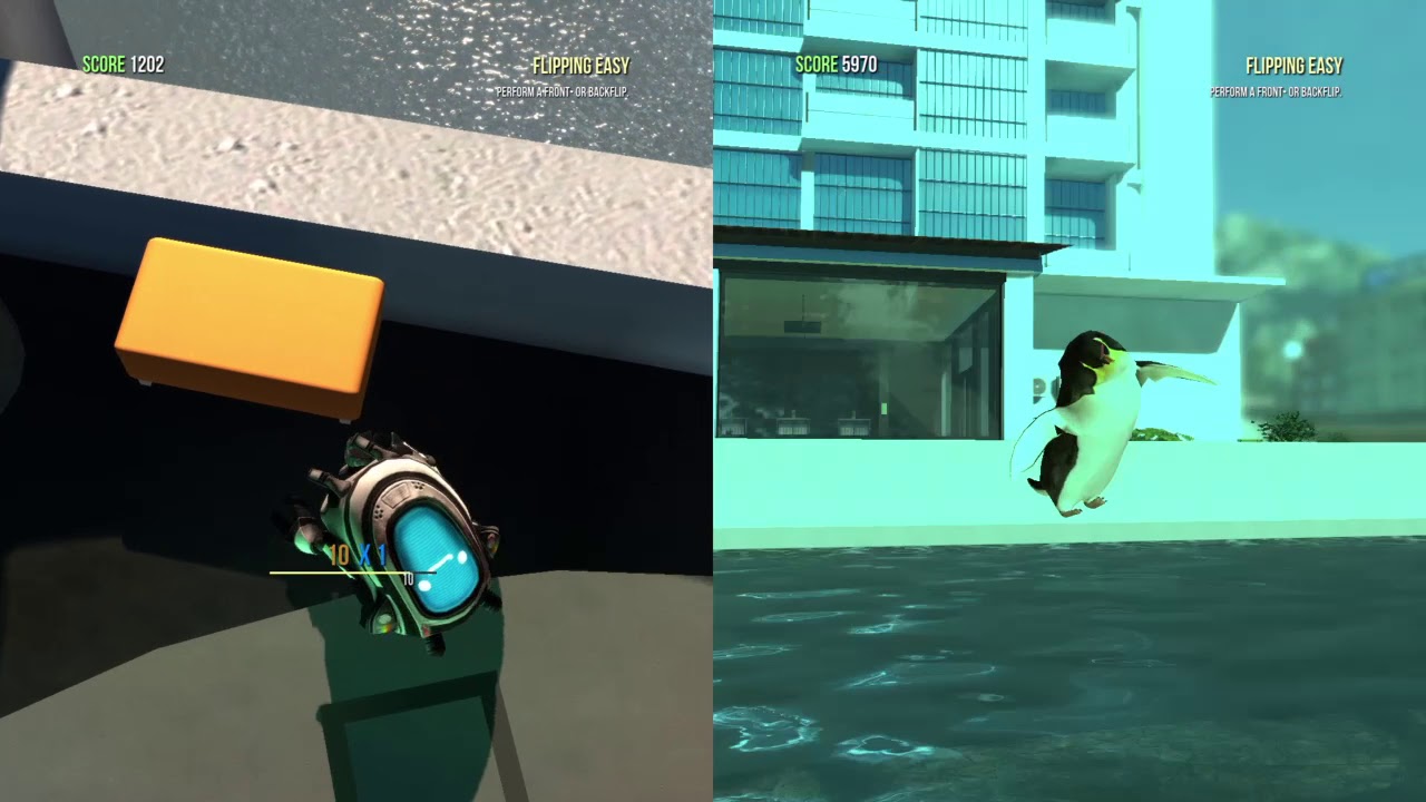 Goat Simulator penguin vs robot winner? - YouTube