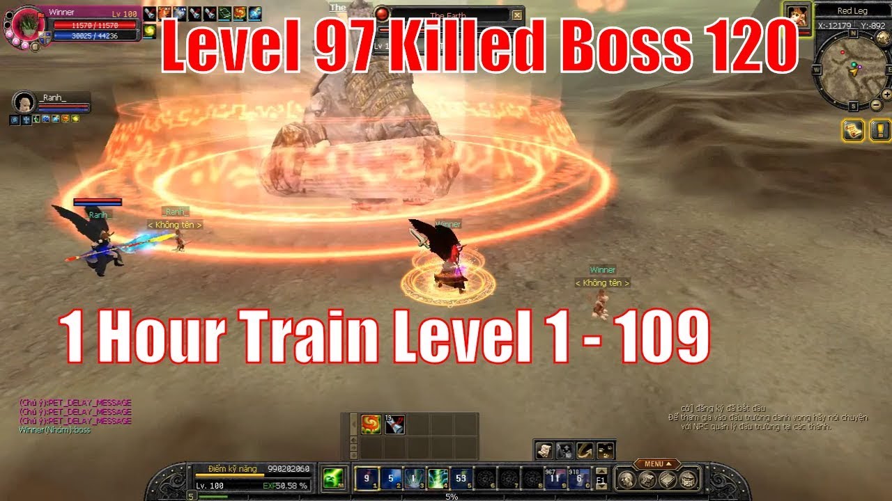 Silkroad Online Level 1 - 108 in 1 hour | Killer Boss 120 Only Train ...