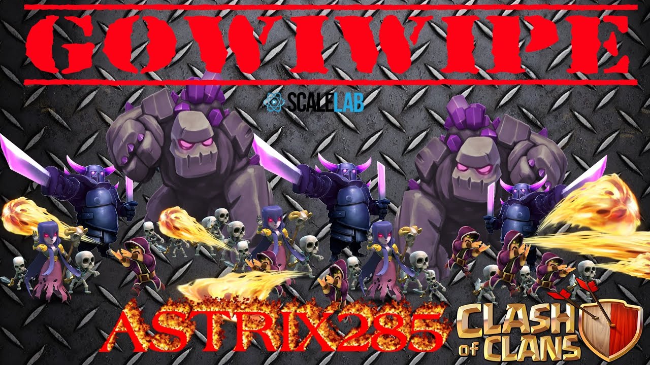 Clash of Clans Attacks - GoWi Wipe Strategy - YouTube