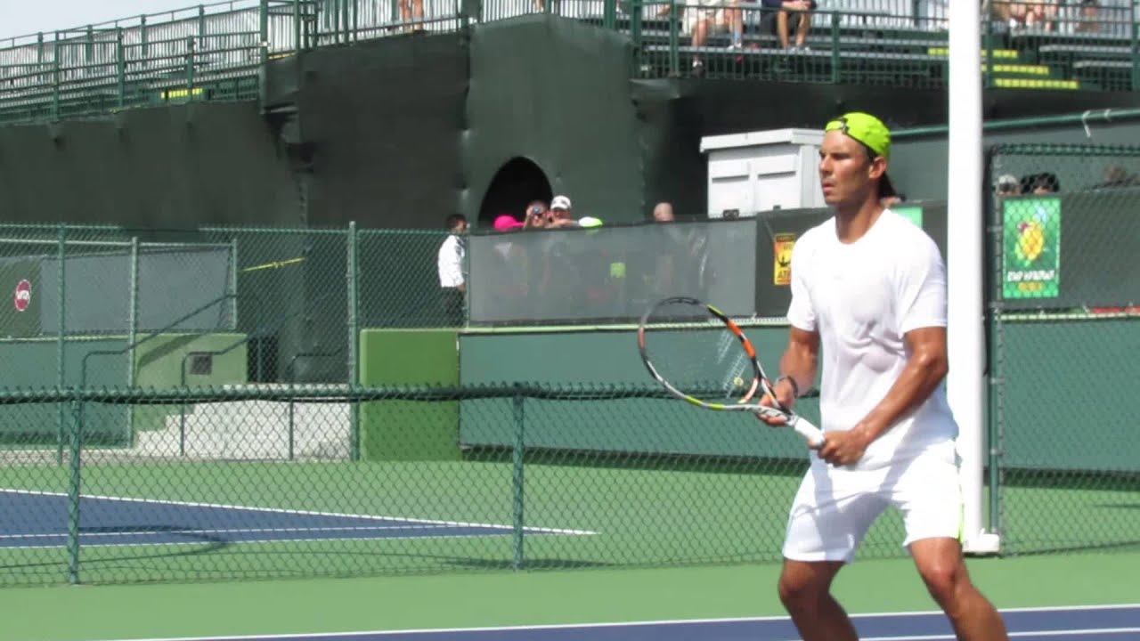 Rafa Nadal practice - BNP Paribas Open 3.18.15 - YouTube