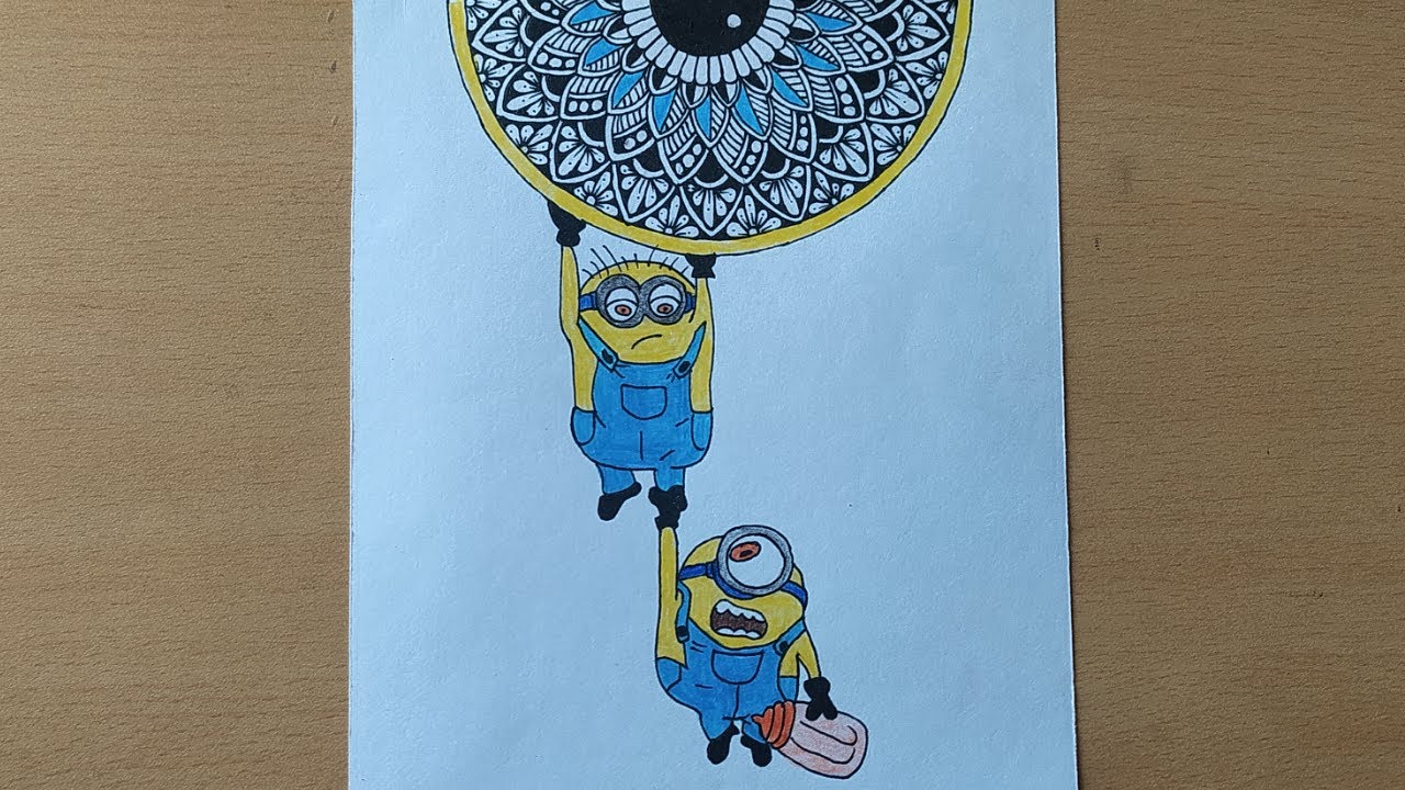 Minions Mandala | Relaxing Mandala Art | Mandala Art For Beginners ...