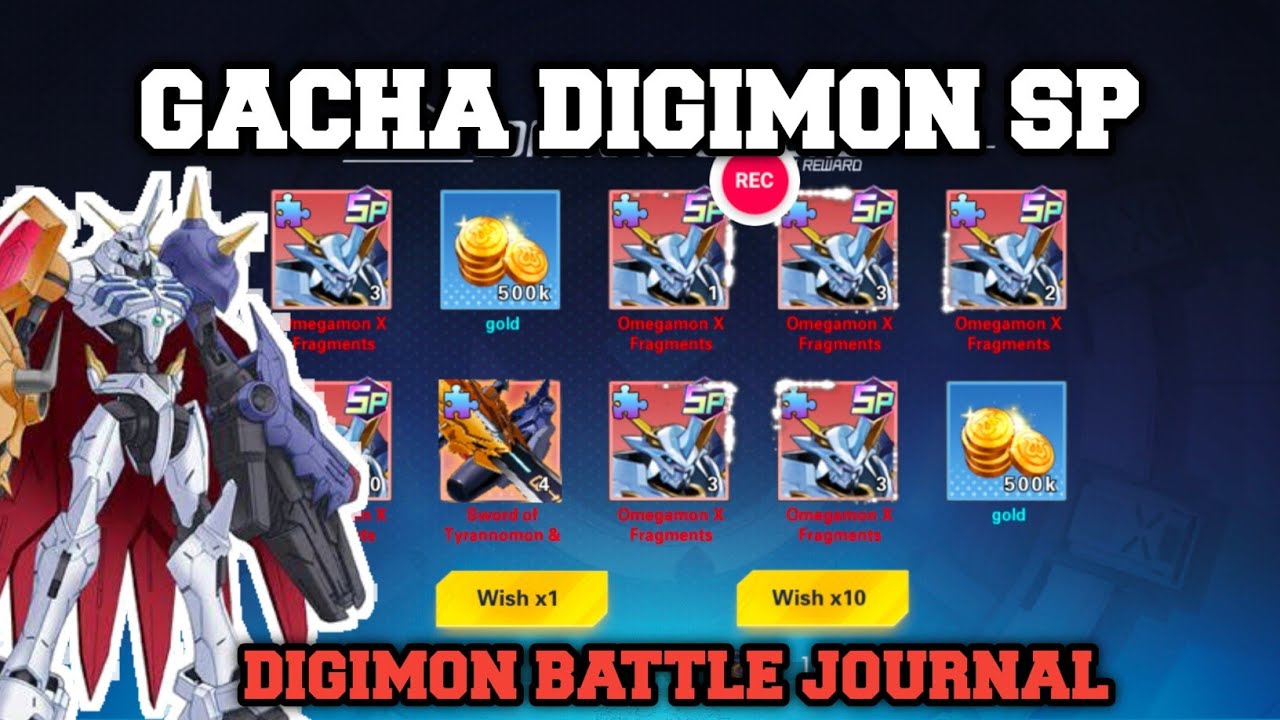 FIRST GACHA DIGIMON SP OMEGAMON X DIGIMON BATTLE JOURNEY - YouTube