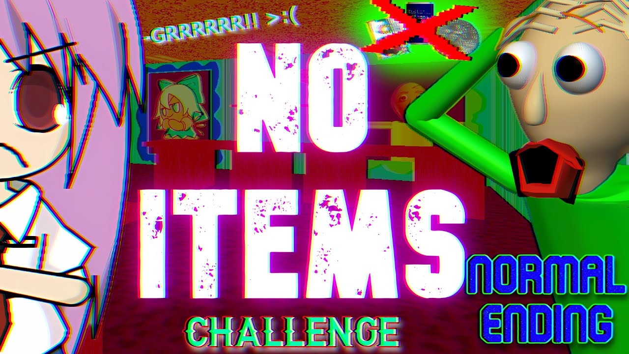 🛑NO ITEMS CHALLENGE ON "BALDI'S BASICS IN GENSOKYO/TOUHOU" - YouTube