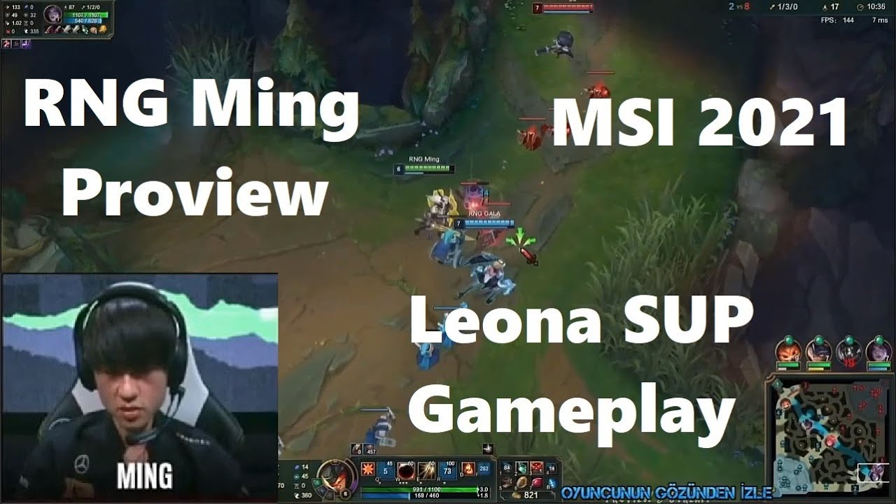 MSI 2021 Proview RNG Ming Leona Gameplay POV Support - RNG vs PSG - YouTube