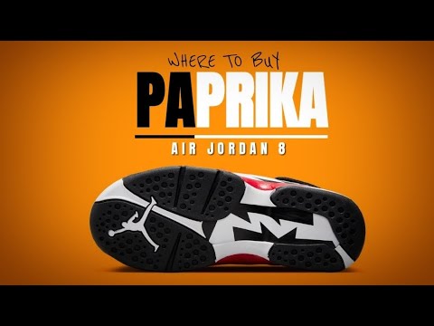 AIR JORDAN 8 "PAPRIKA" 2022 Where to Buy • in Detailed Look - YouTube