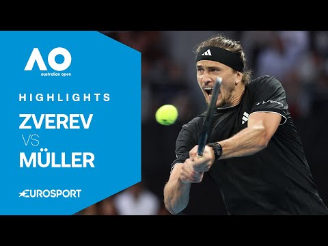 Alexander Zverev - Alexandre Müller | Highlights deutsch | 2. Runde | Australian Open 2026 | Tennis