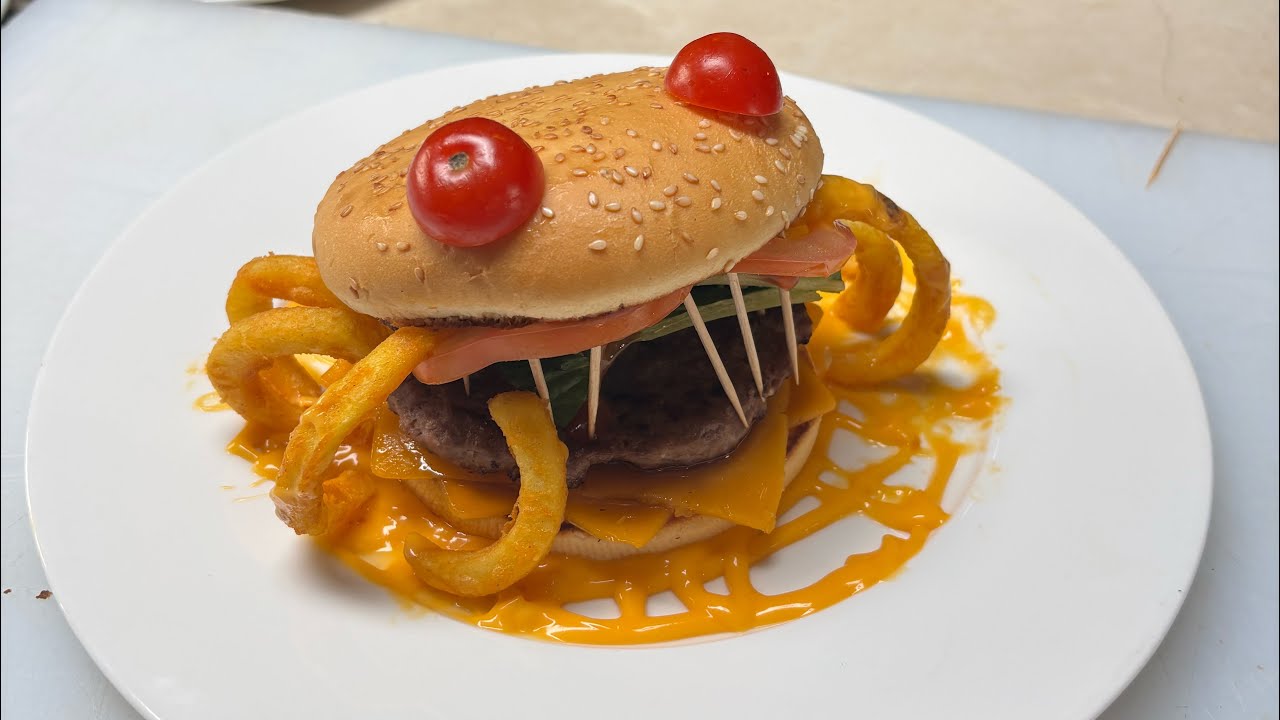 Cheese Spider Burger from the movie Cloudy with a chance of Meatballs ...