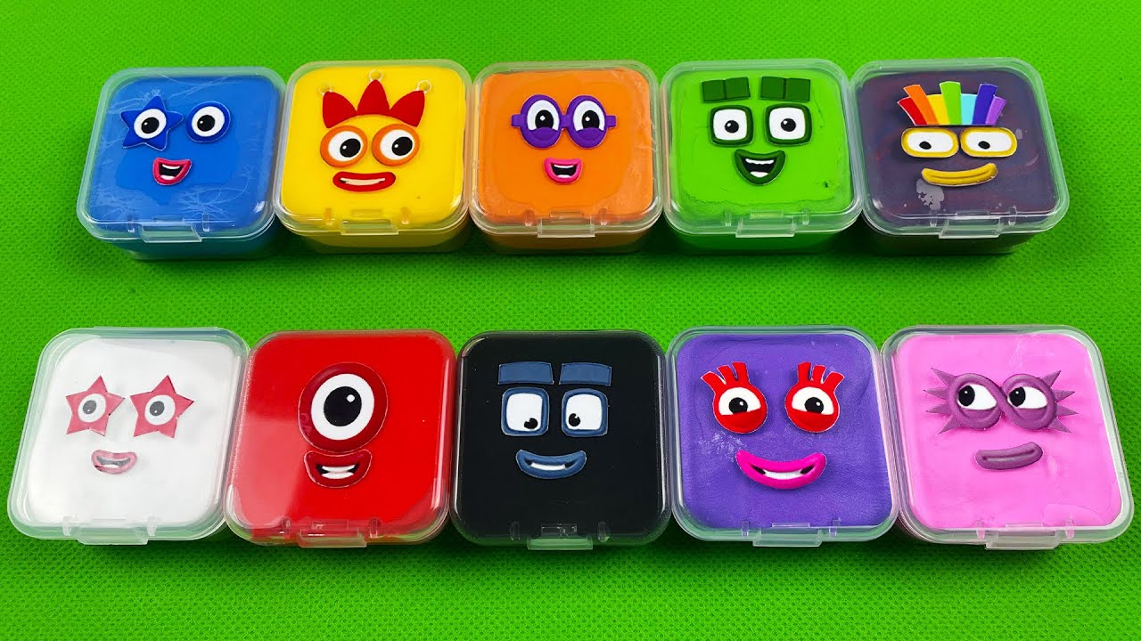 Numberblocks – Looking Clay With Mini Boxs! Relaxing Clay Coloring ...