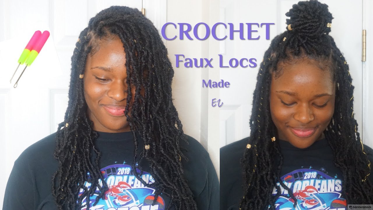 HOW TO CROCHET FAUX LOC | EASY INSTALL NU LOC 18" - YouTube
