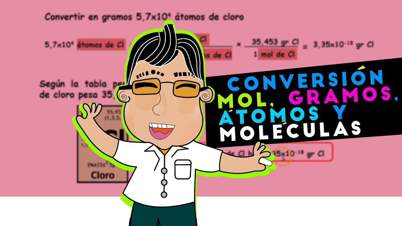 Conversión de moles, gramos, átomos y moléculas | Química - YouTube