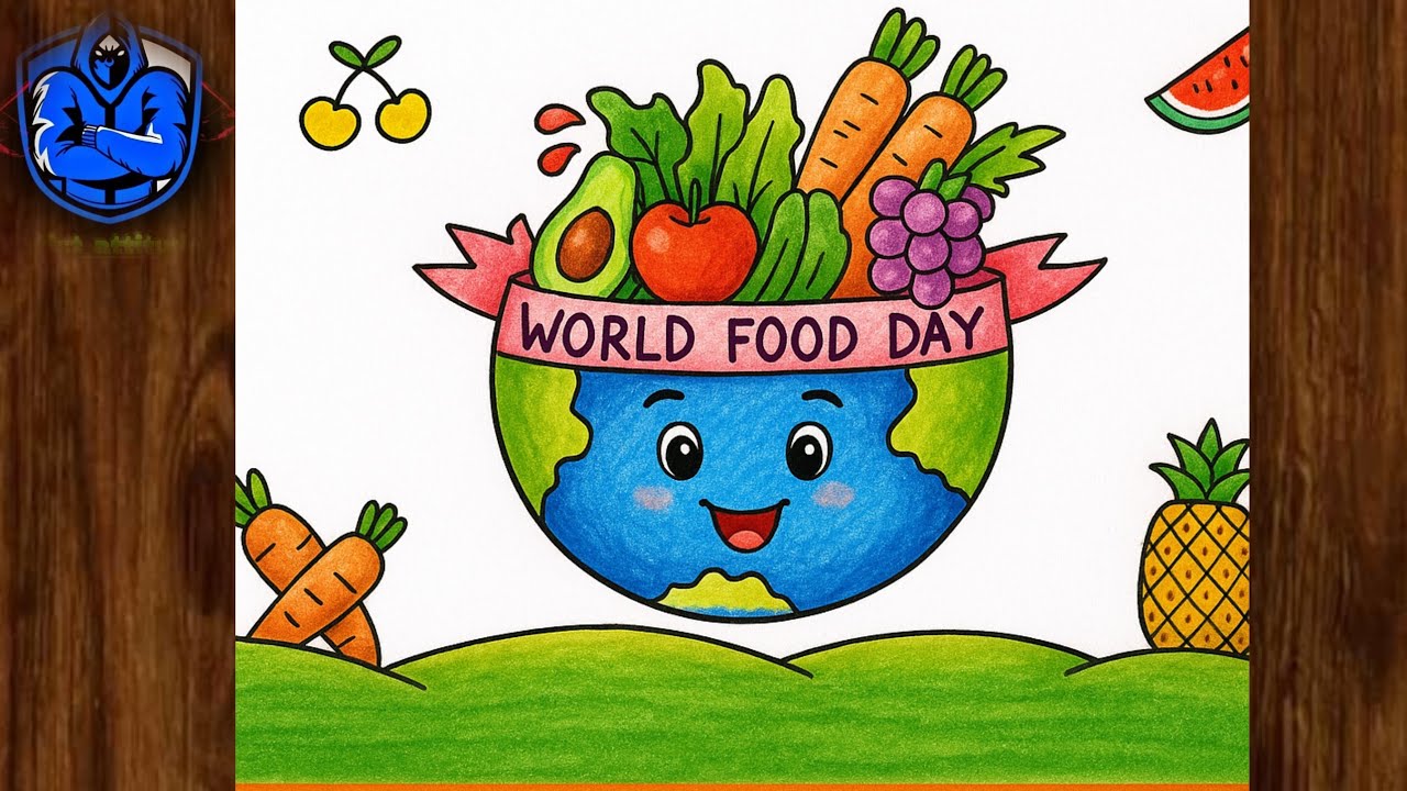 National Nutrition Week Poster drawing| World Food Day drawing| Healthy ...