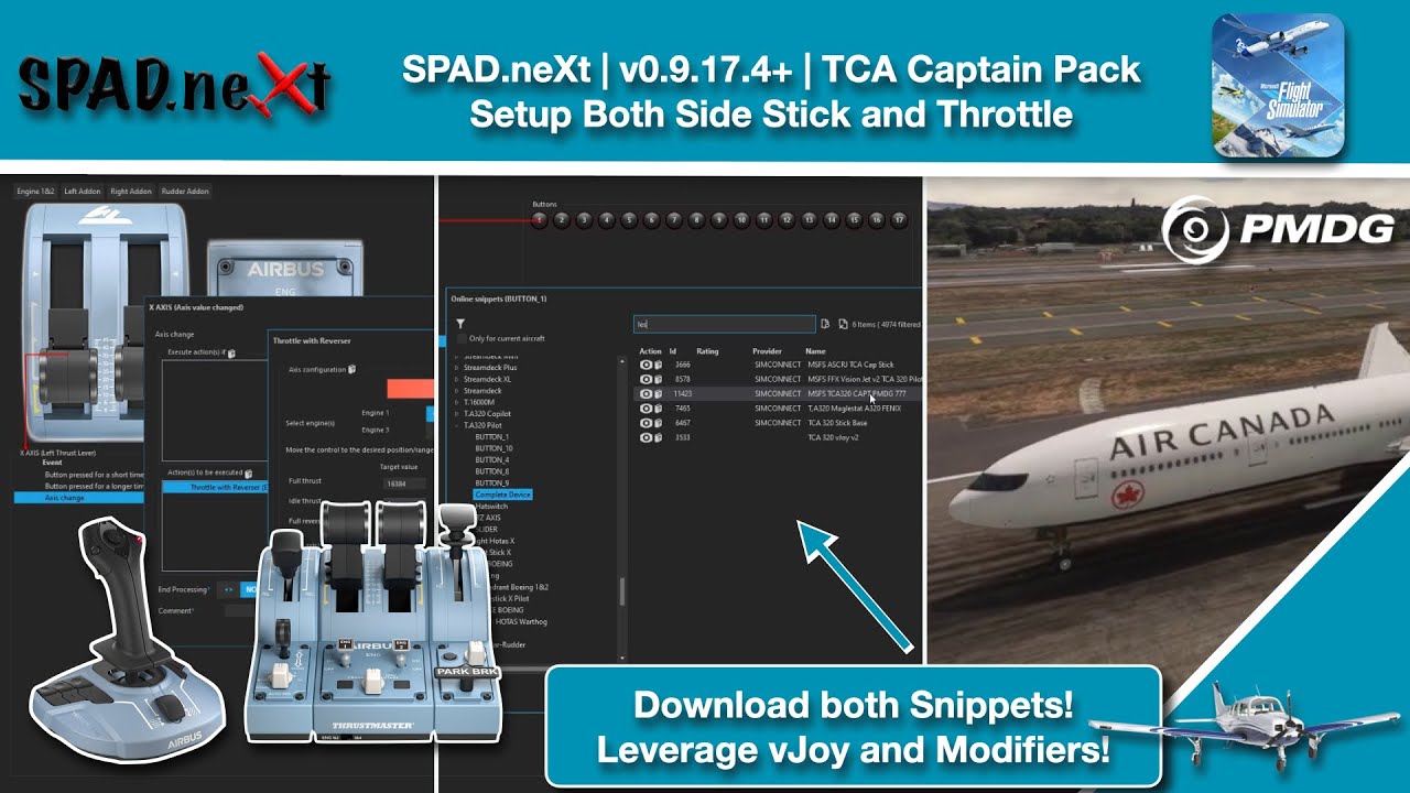 MSFS | SPAD.neXt | v0.9.17.4 + | TCA Captain Pack PMDG 777 Setup - YouTube
