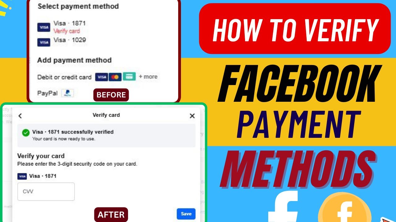 How to verify Facebook payment method - YouTube