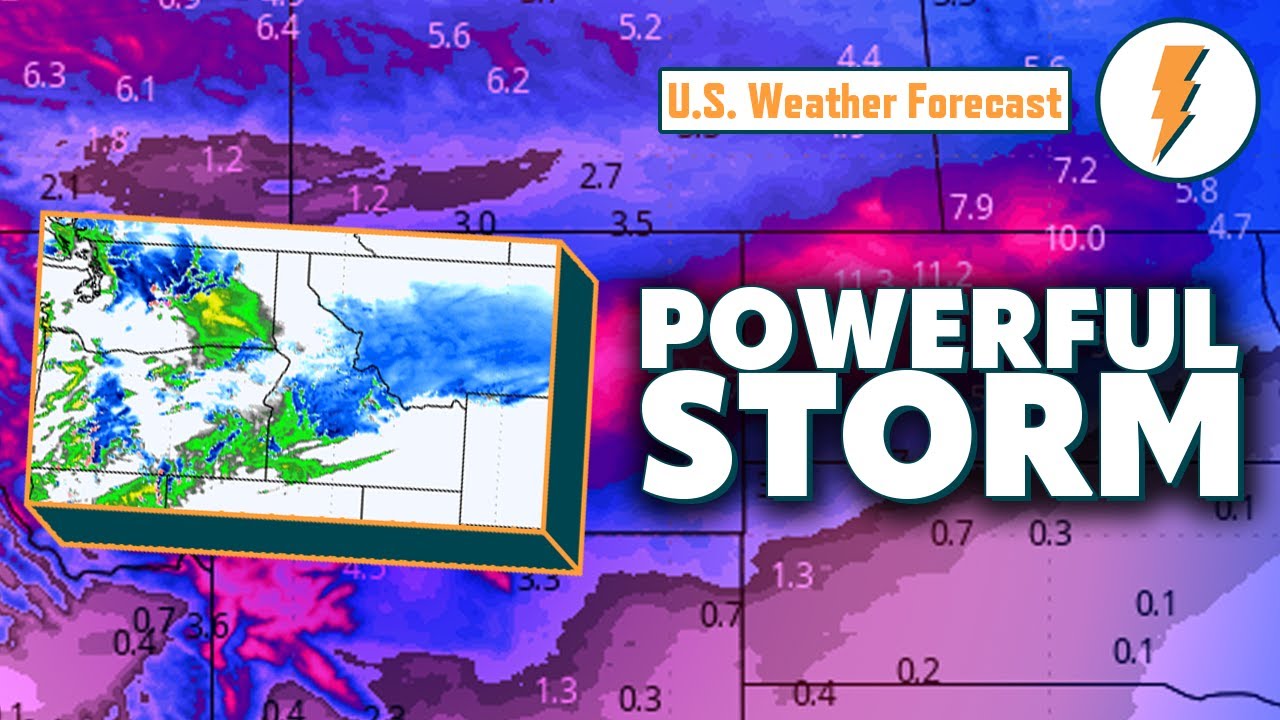 Powerful storm ushers in severe weather and snow - YouTube
