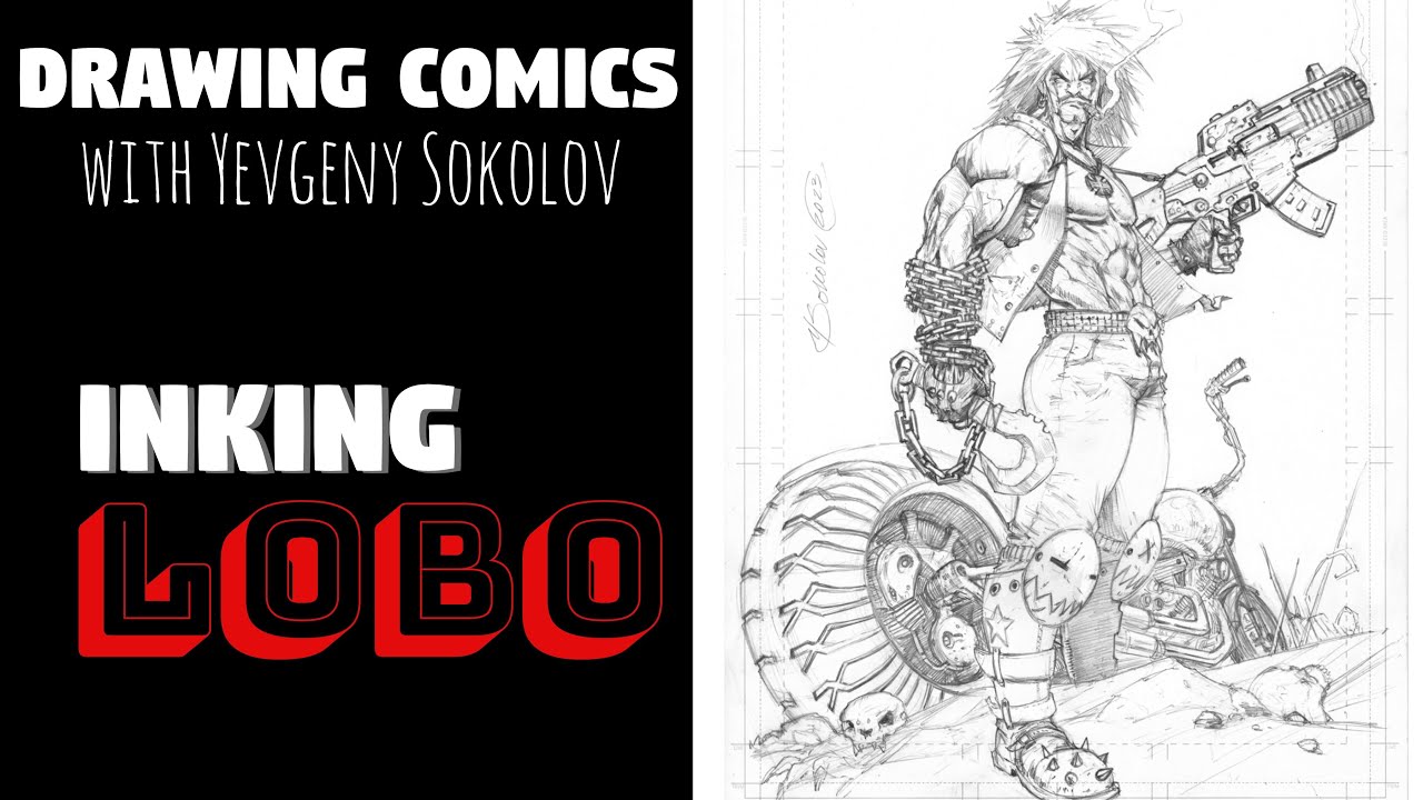 Drawing Comics - Inking LOBO! - YouTube