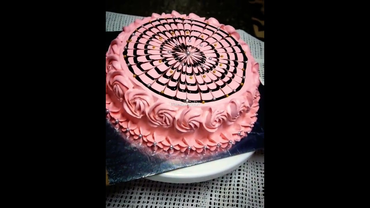 😍🥀Beautiful Zig Zag disign cake🎂tasty😋🤤#shorts#cakegallry2k21#short# ...