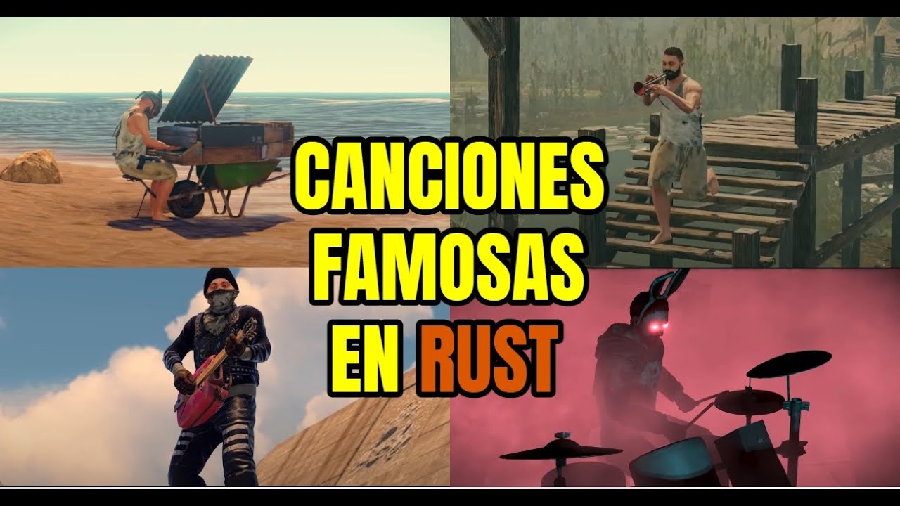 TOCANDO CANCIONES FAMOSAS EN RUST🎵 / (canal del creador de los clips en ...