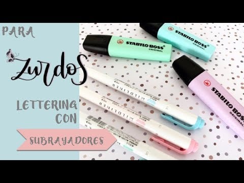 ZURDOS !!! LETTERING con SUBRAYADORES para vosotros | SCRAP AND ...