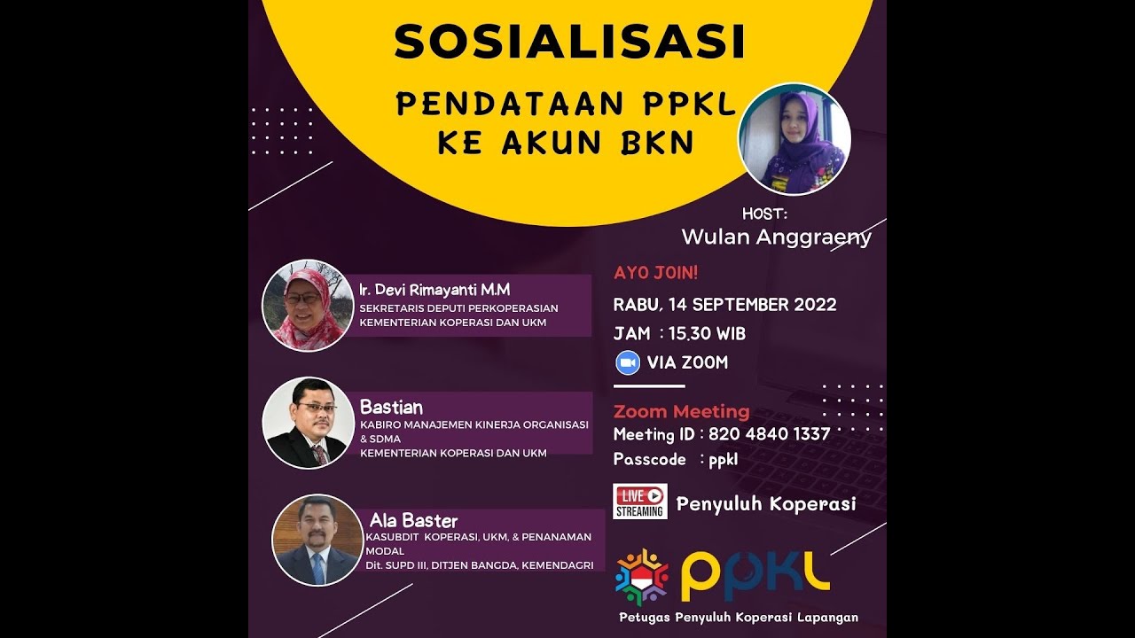 SOSIALISASI PENDATAAN PPKL KE AKUN BKN - YouTube