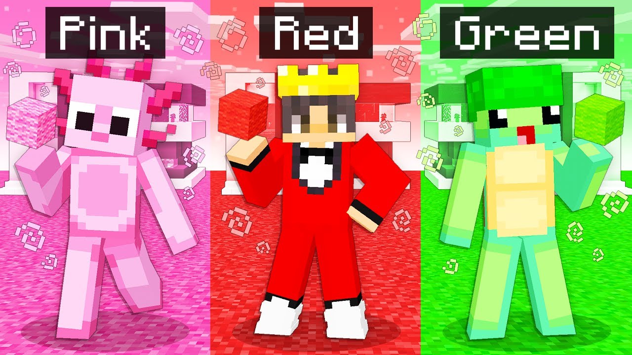 Only ONE COLOR Build Challenge In Minecraft! - YouTube