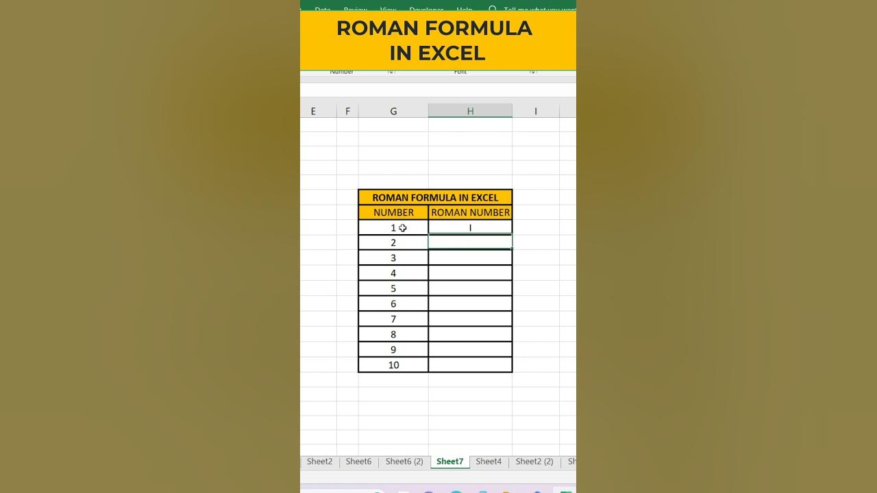 Roman Formula In Excel Excelshorts Shorts Exceltips Exceltricks Excel Exceltutorial Youtube