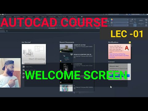 AUTOCAD WELCOME SCREEN || AUTOCAD TUTORIAL || TEMPLATE || 30 DAYS ...