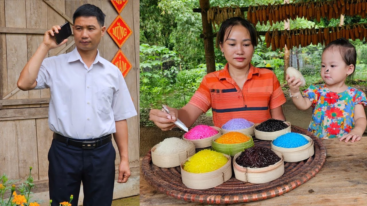 Process Of Making 7-Color Sticky Rice From Natural Leaves - Daily Life ...