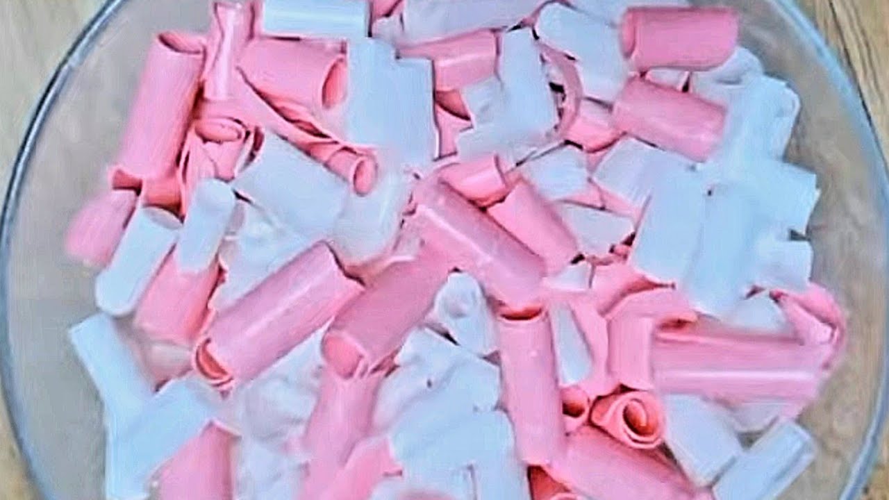 ASMR, Soap, Powder, Crunchy, pink&white curls~♡ - YouTube