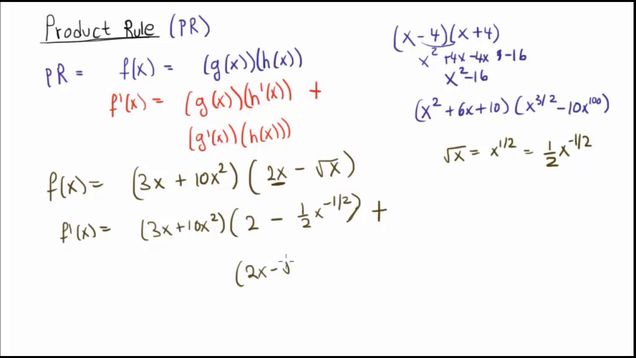 Product Rule - YouTube