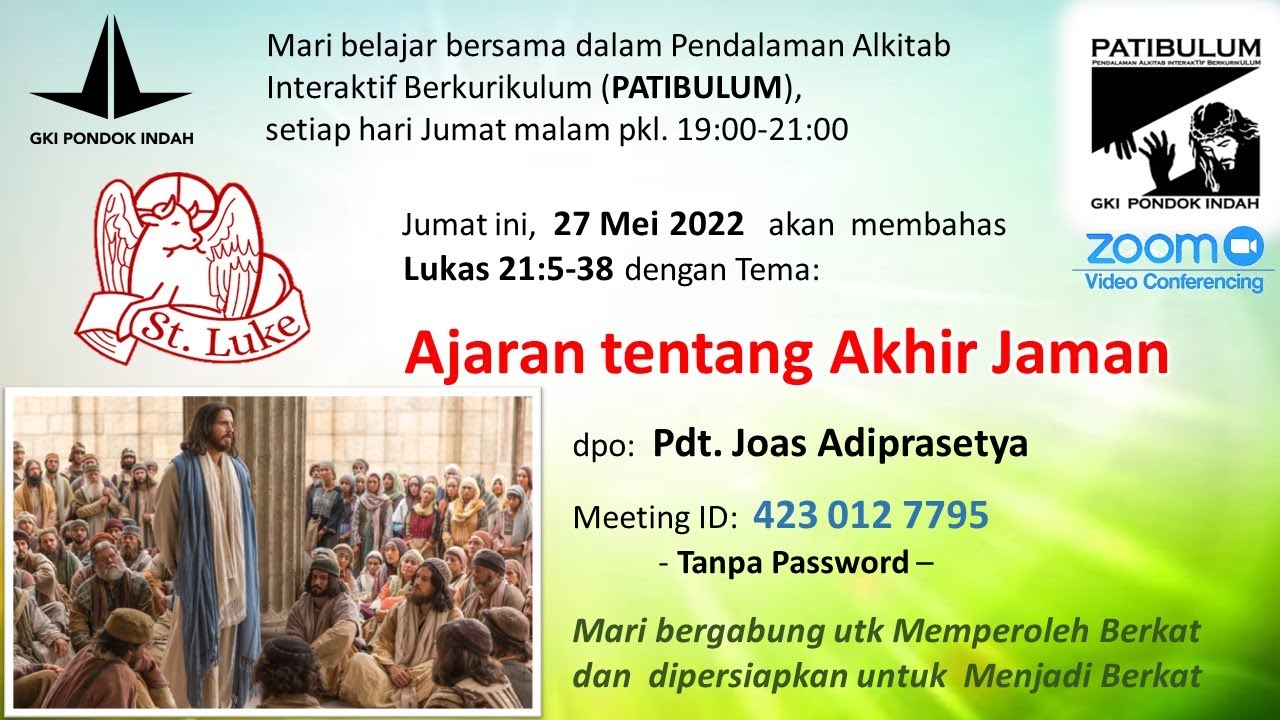 Patibulum - Ajaran tentang akhir jaman (Lukas 21:5-38) - YouTube