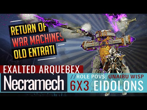 Warframe | Eidolons | 6x3 Necramech Exalted Arquebex DPS PoV | 6 Hydrolysts Captured