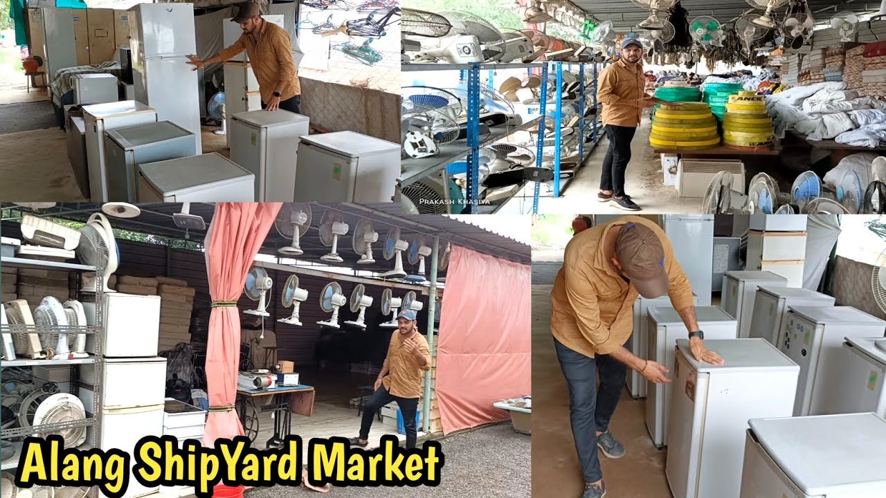 All Alang Shipyard Items Alang Second Hend Market Alang Market Bhavnagar Gujarat Youtube