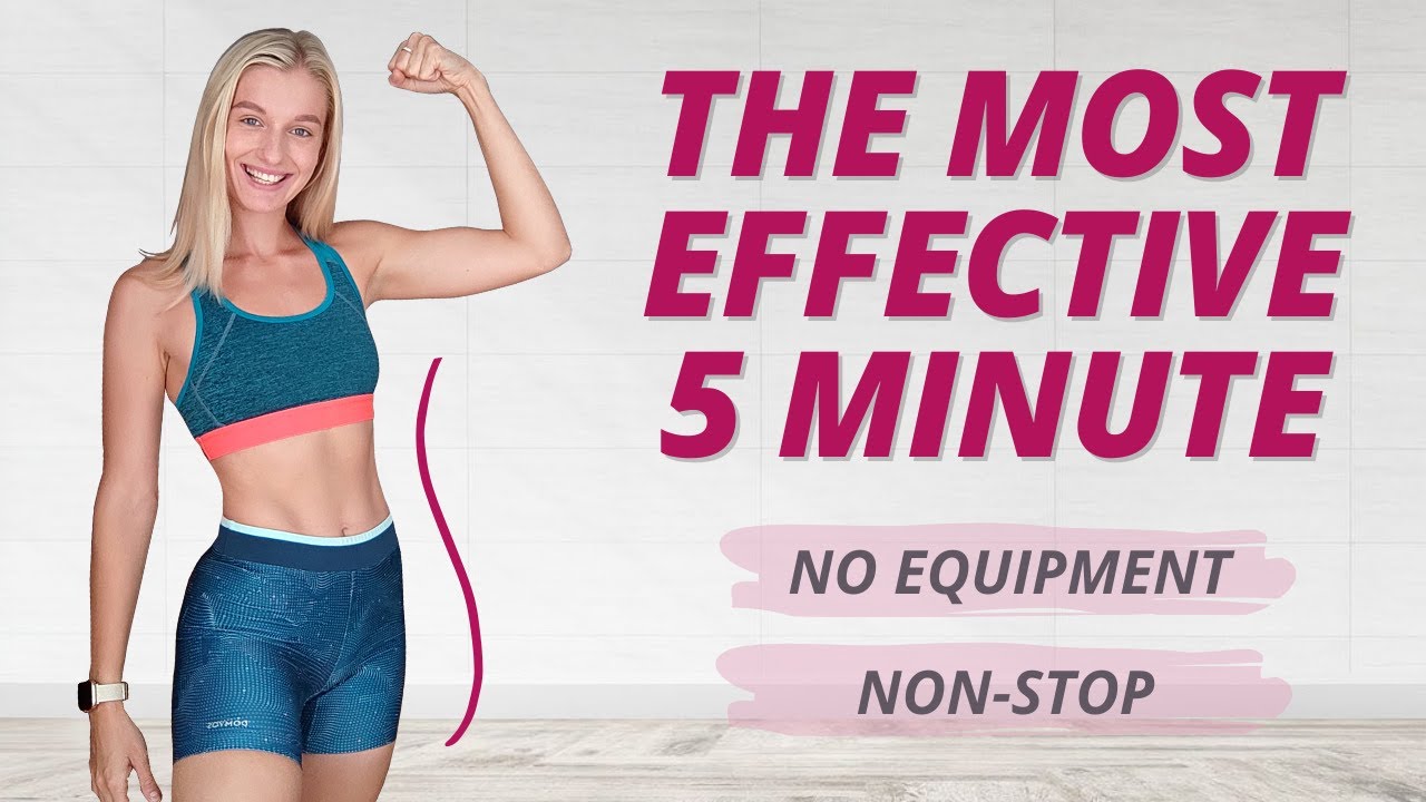 INTENSE 5 MINUTE FULL BODY WORKOUT AT HOME 🔥 Non stop, no equipment ...