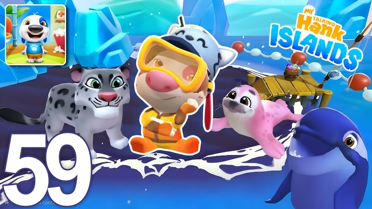 My Talking Hank Islands Gameplay Walkthrough 59 - NEW ICE ISLAND ...
