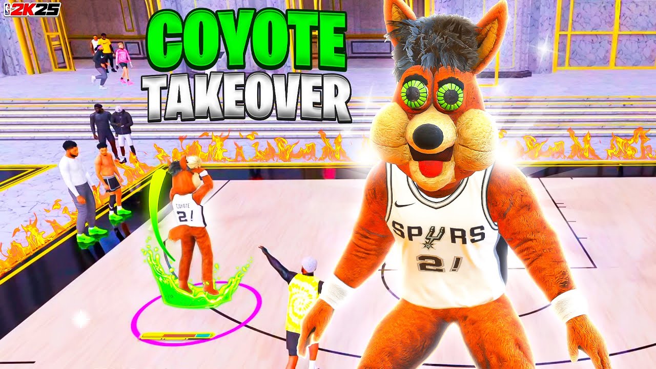 COOKING EVERYBODY W/ THE COYOTE MASCOT IN THE COMP STAGE ON NBA 2K25 ...