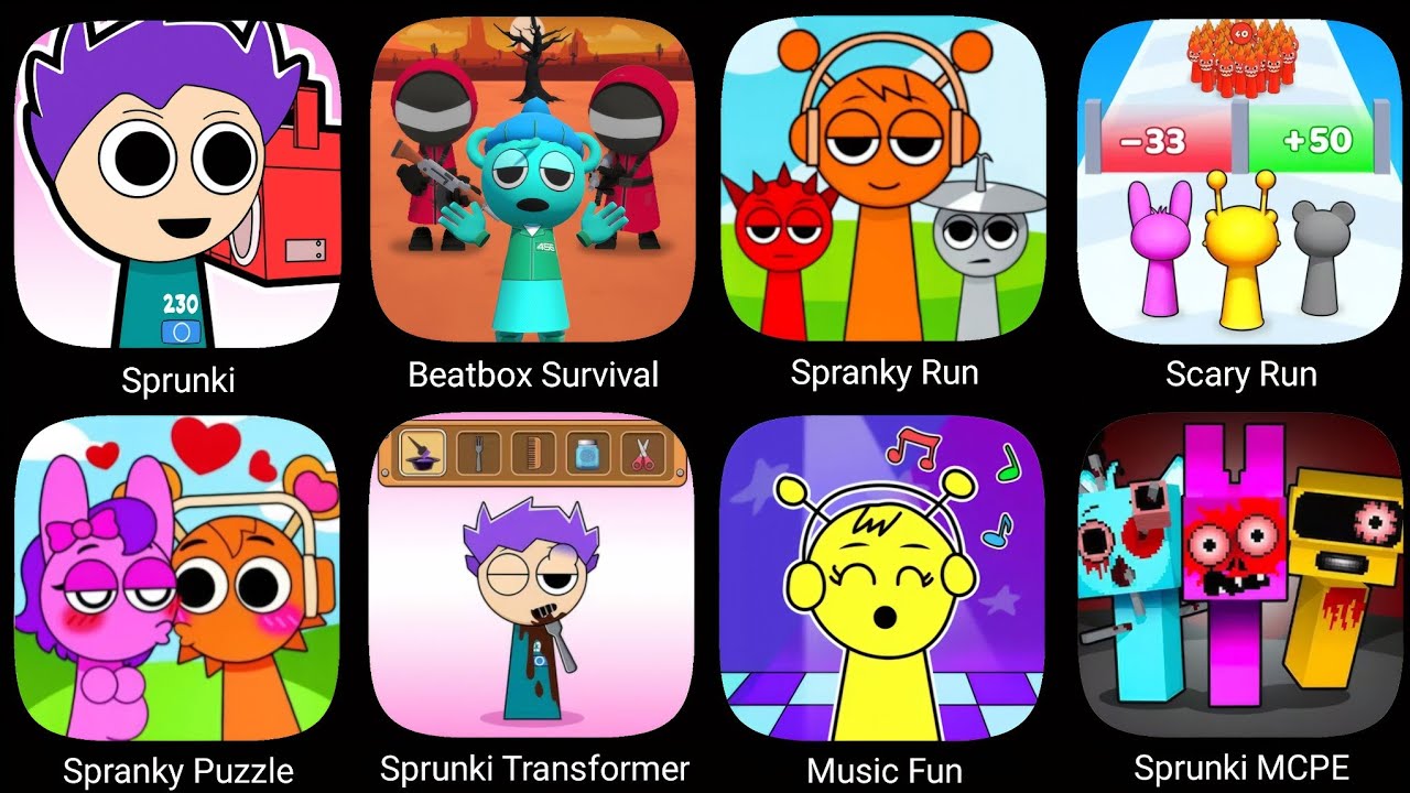 SprankySurvival,Beat Duet,Scary Run,Spranky Transformer,Sprunky Run ...
