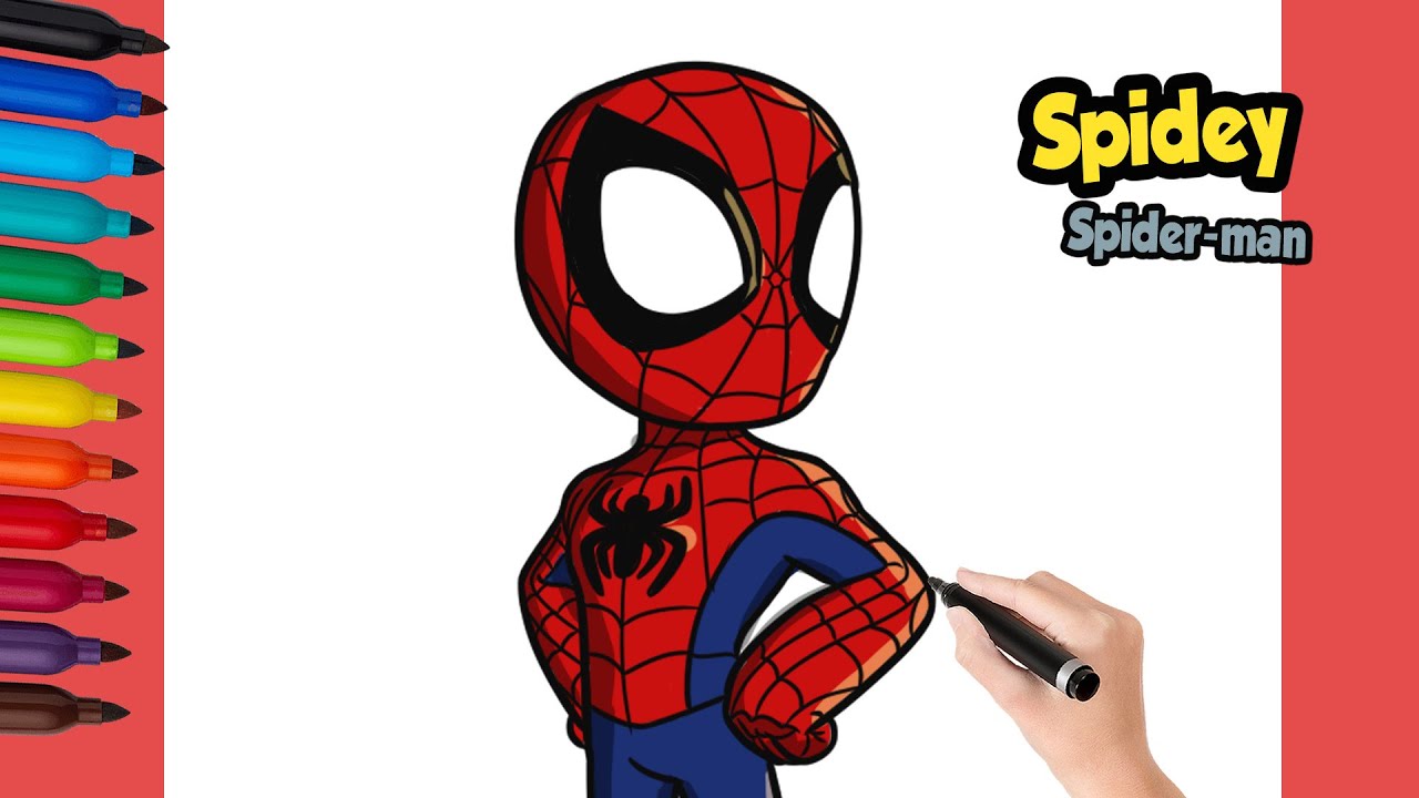 How to Draw Spider man | Spidey and His Amazing Friends Drawing - YouTube