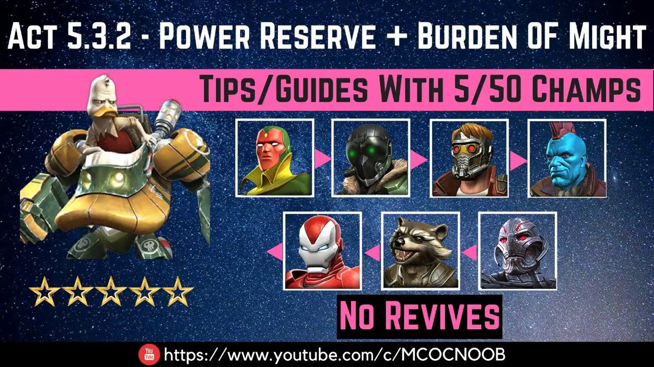 MCOC: Act 5.3.2 - Power Reserve & Burden of Might Path Tips/Guide -No ...