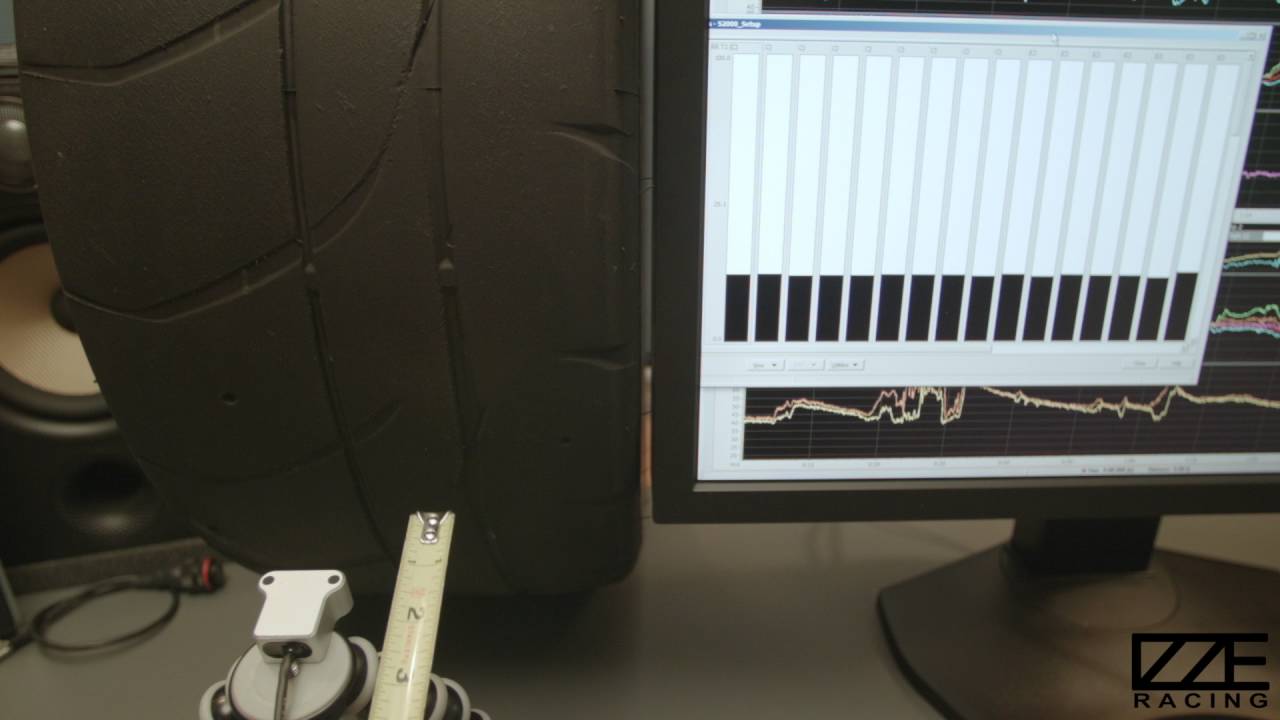 Bench Test of Ultra-Wide Infrared Tire Temperature Sensor - YouTube