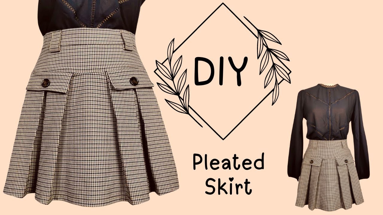 DIY Pleated Skirt | Skirt Sewing Tutorial - YouTube