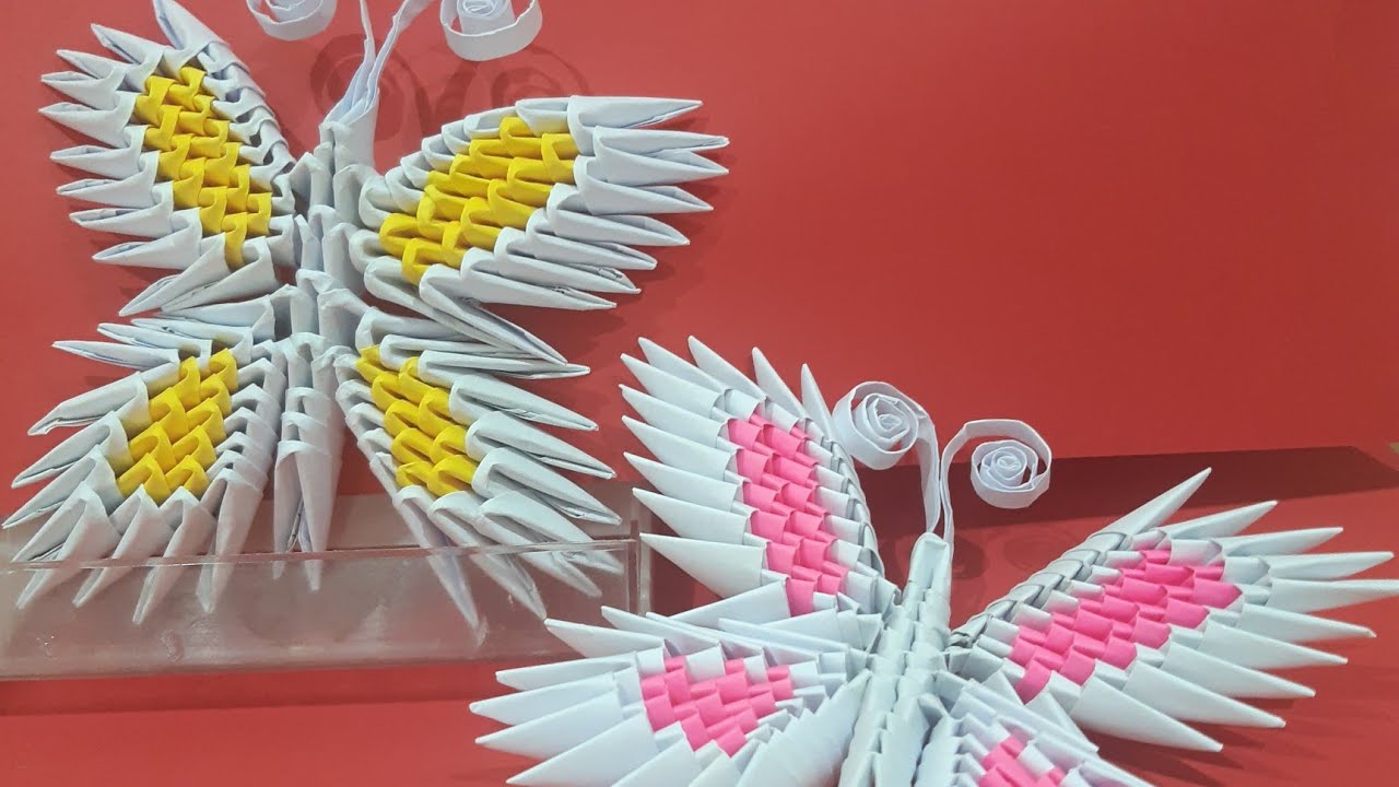 3d origami butterfly - YouTube